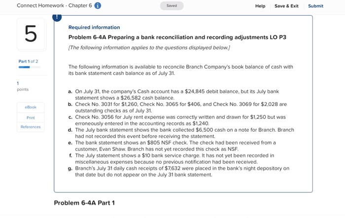 Solved Connect Homework - Chapter 6 Help Save & Exit Submit | Chegg.com