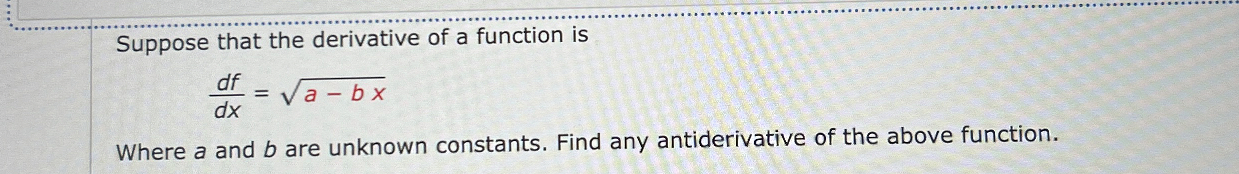 Solved Suppose that the derivative of a function | Chegg.com
