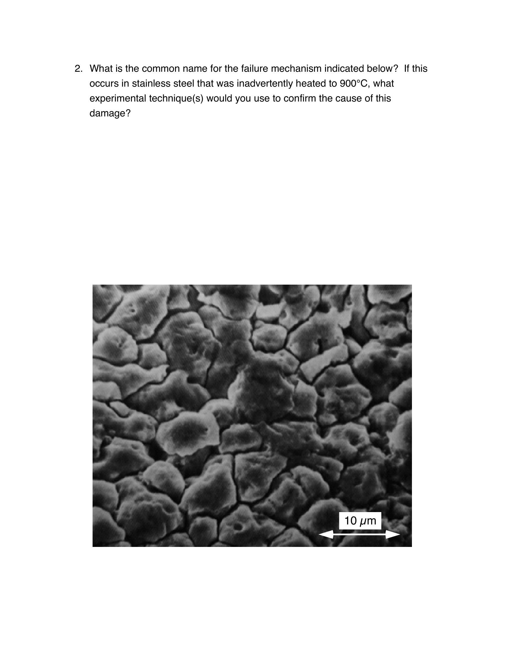 Solved 2. ﻿What is the common name for the failure mechanism | Chegg.com