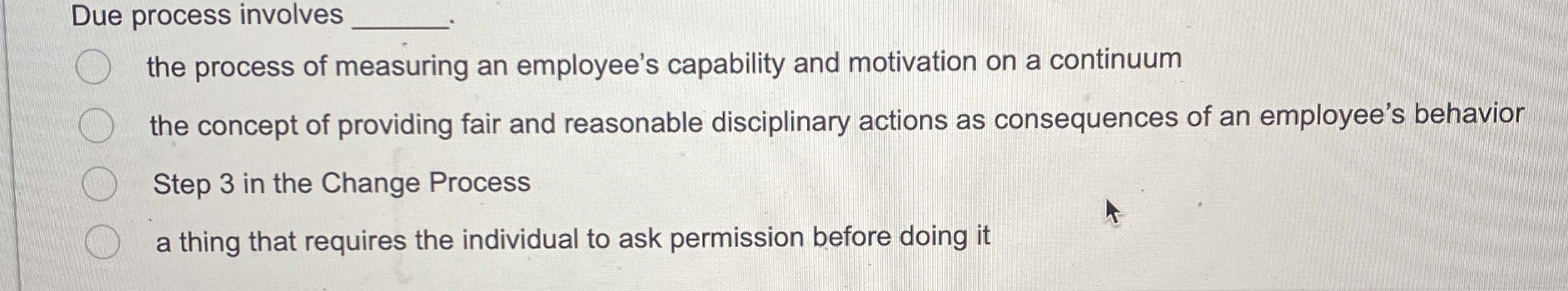 Due process involvesthe process of measuring an | Chegg.com