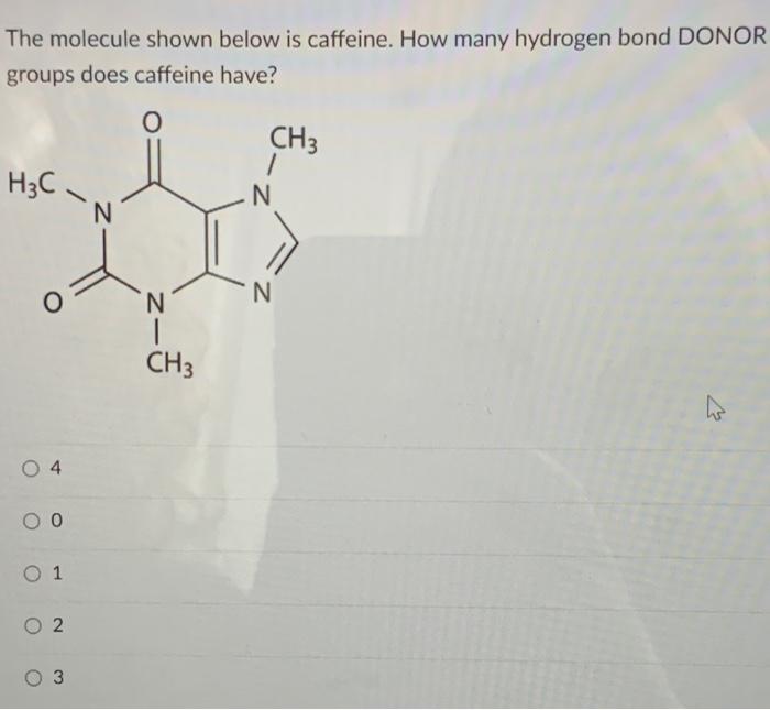 Solved The molecule shown below is caffeine. How many | Chegg.com