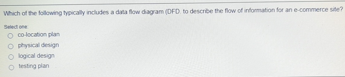 Solved Which of the following typically includes a data flow | Chegg.com
