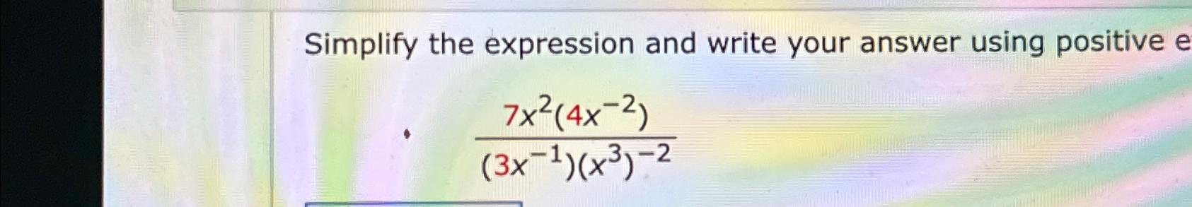 Solved Simplify the expression and write your answer using | Chegg.com