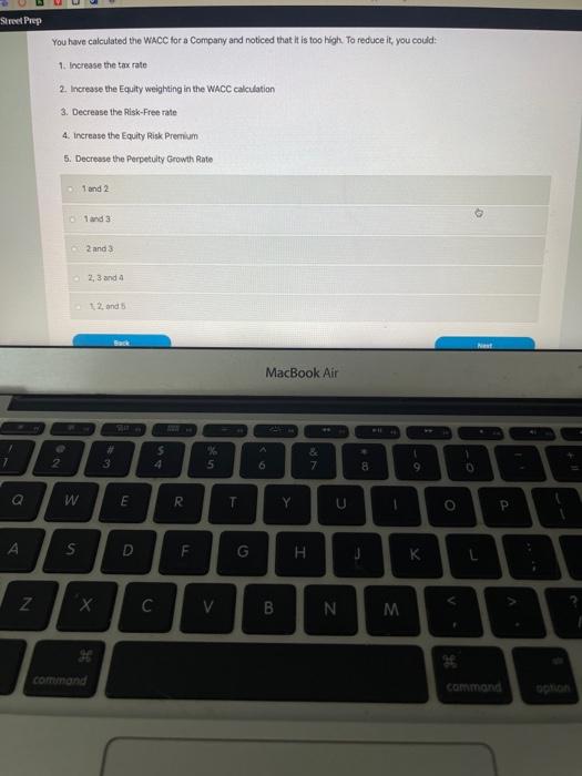 Solved Atter completing your DCF valuation, you noticed the | Chegg.com