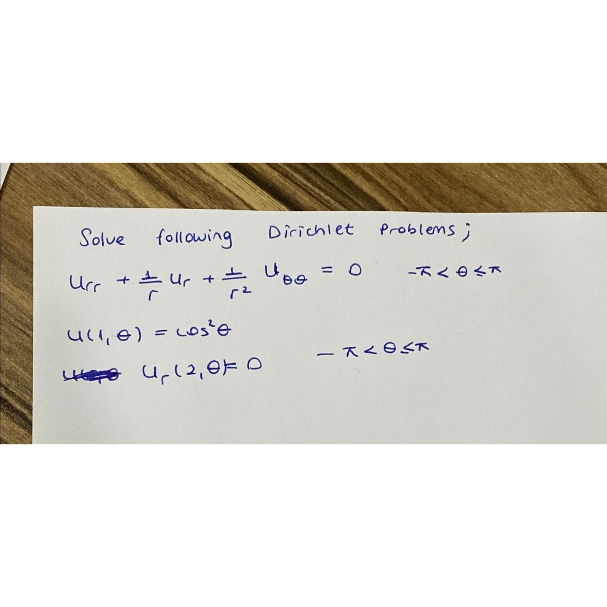Solved Solve following Dirichlet | Chegg.com Solved Solve following Dirichlet | Chegg.com