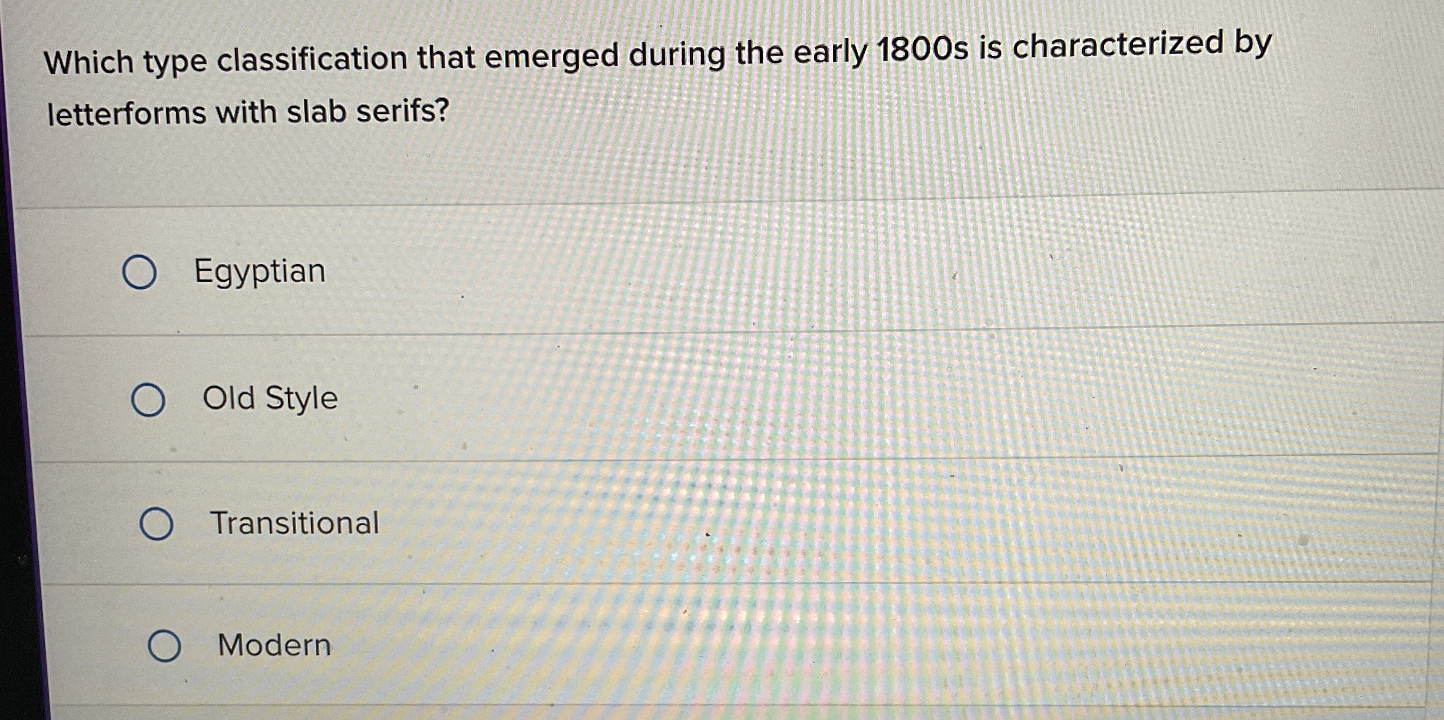 Solved Which type classification that emerged during the | Chegg.com