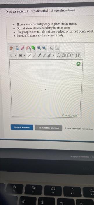 Solved Draw a structure for 3,3-dimethyl-1,4-cyclohexadiene. | Chegg.com