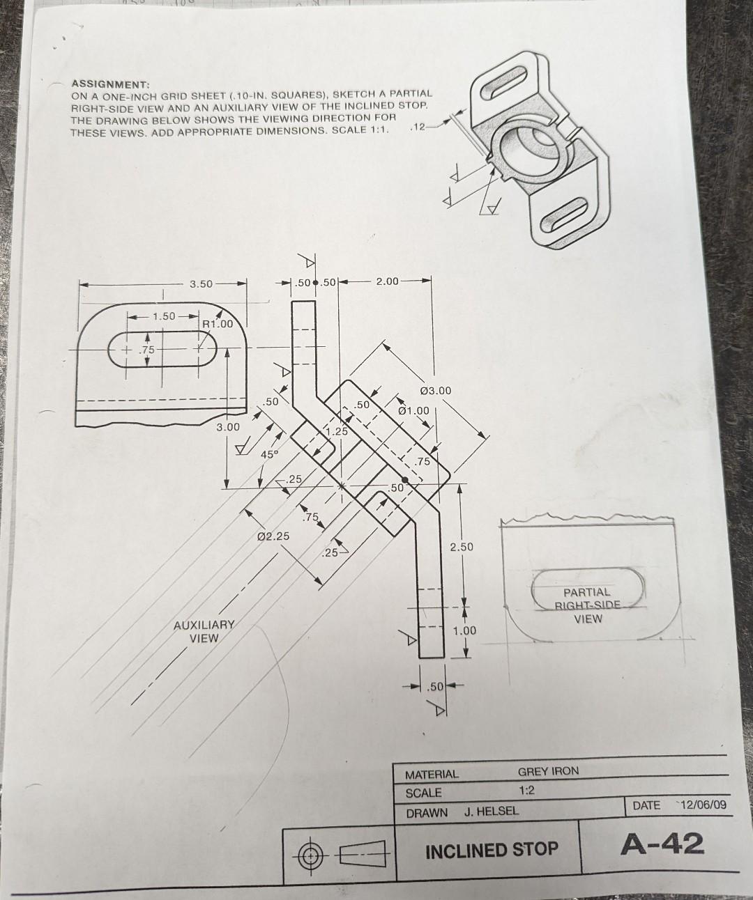Solved ASSIGNMENT: ON A ONE-INCH GRID SHEET (.10-IN. | Chegg.com