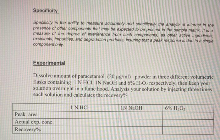 Solved Specificity Specificity is the ability to measure | Chegg.com