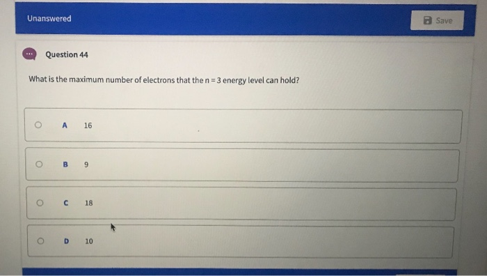 Solved Unanswered Save Question 44 What is the maximum | Chegg.com