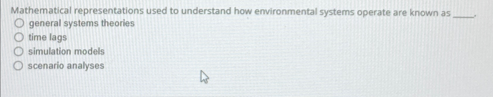 Solved Mathematical representations used to understand how | Chegg.com