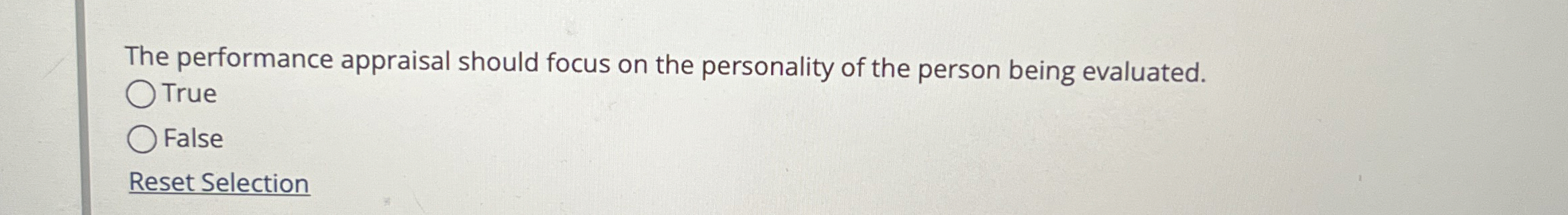 Solved The performance appraisal should focus on the | Chegg.com