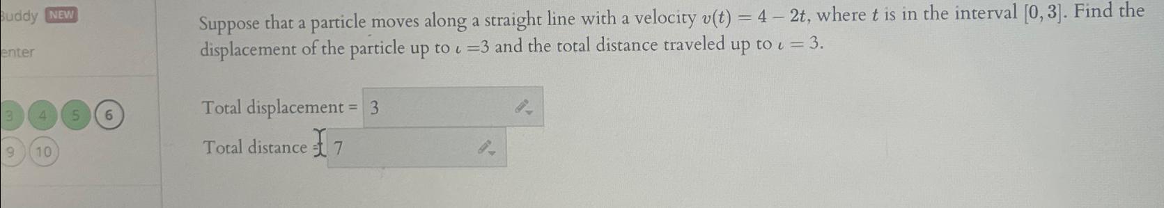 Solved Suppose that a particle moves along a straight line | Chegg.com
