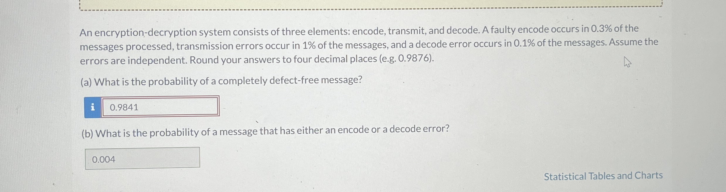 Solved An encryption-decryption system consists of three | Chegg.com