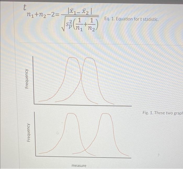 Solved t. ni+n2-2= 1x1 - xz | 1 + \ng n2 Eq. 1. Equation for | Chegg.com
