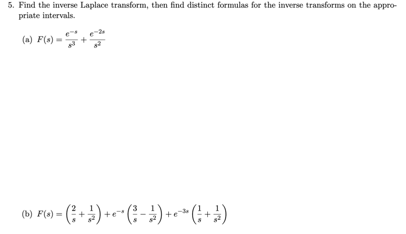 Solved Find the inverse Laplace transform, then find | Chegg.com
