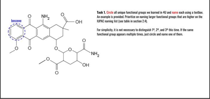 Solved NH2 benzene -OH obs Task 1. Circle all unique | Chegg.com