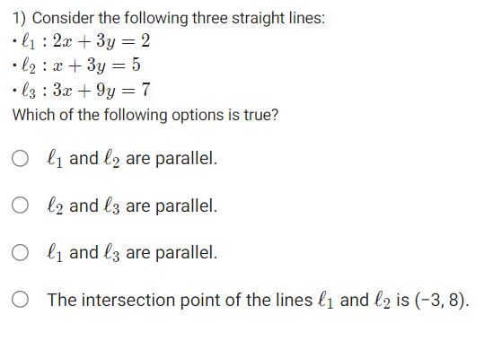 Solved Consider the following three straight lines:• | Chegg.com