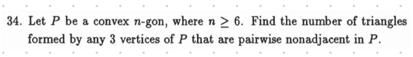 Solved Let P ﻿be a convex n-gon, where n≥6. ﻿Find the number | Chegg.com
