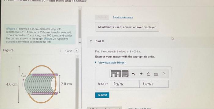 (Figure 1) shows a 4,0-cm-diameter loop with | Chegg.com