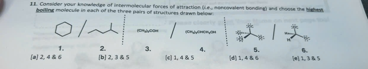 Solved Consider your knowledge of intermolecular forces of | Chegg.com