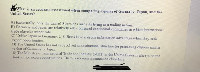 Solved What is an accurate assessment when comparing exports | Chegg.com