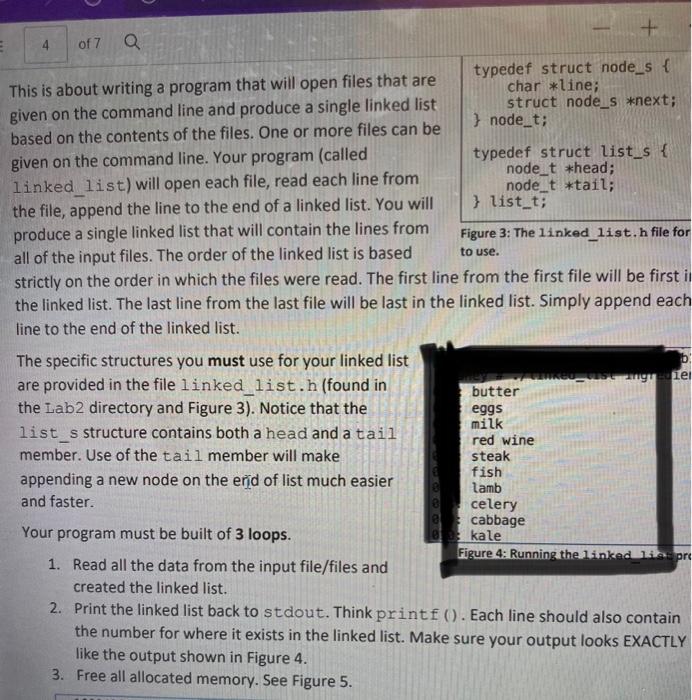 Solved 4 of 7 a typedef struct node_s { This is about | Chegg.com