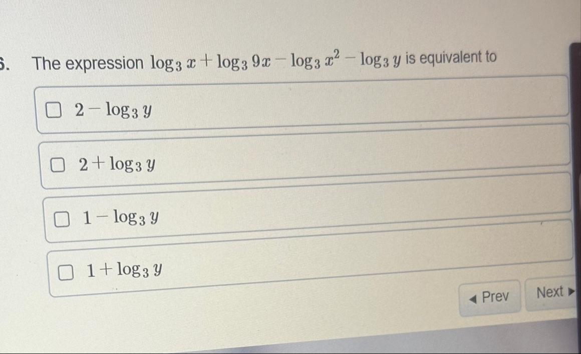 [Solved]: The expression log_(3)x log_(3)9x-log_(3)x^(2)-log