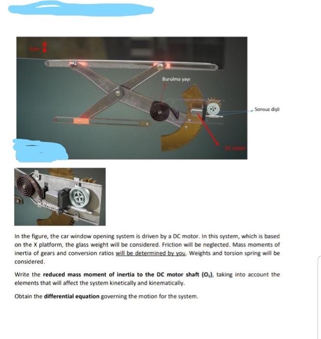 Solved In the figure, the car window opening system is | Chegg.com