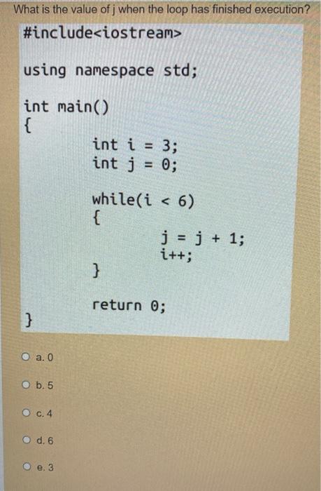 Solved What is the value of j when the loop has finished | Chegg.com