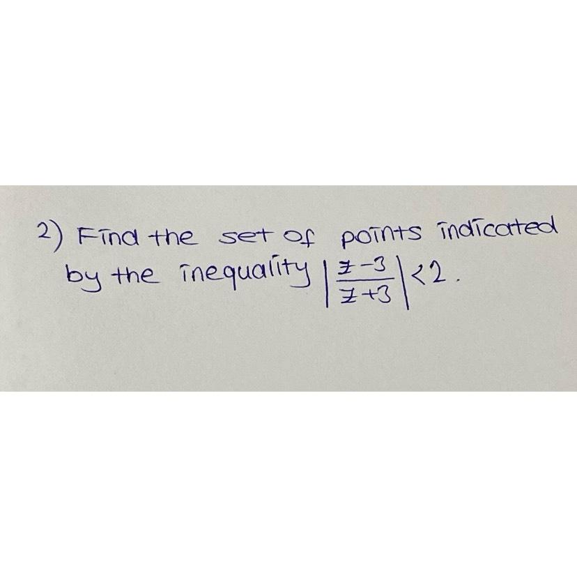Solved Find the set of points indicated by the inequality | Chegg.com