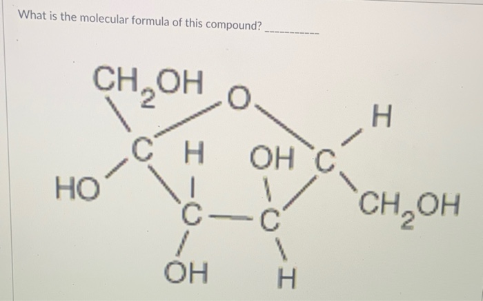Solved What is the molecular formula of this compound? CH,он | Chegg.com
