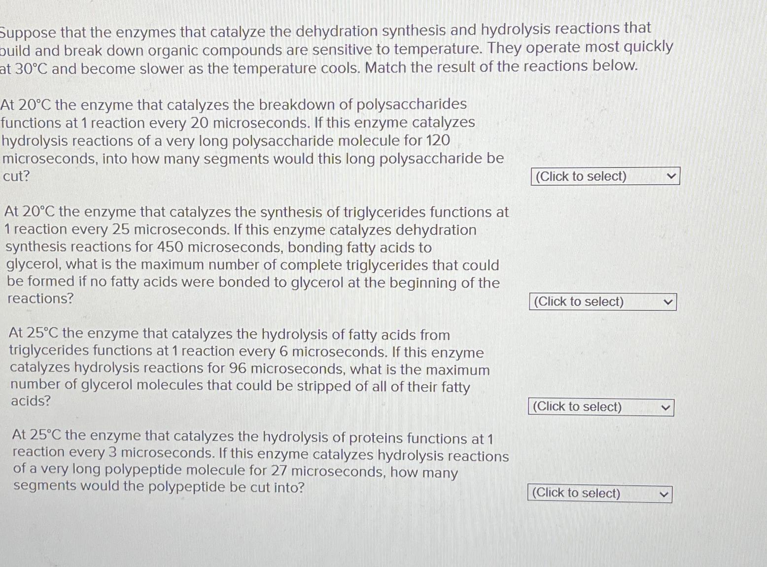 Solved Suppose that the enzymes that catalyze the | Chegg.com
