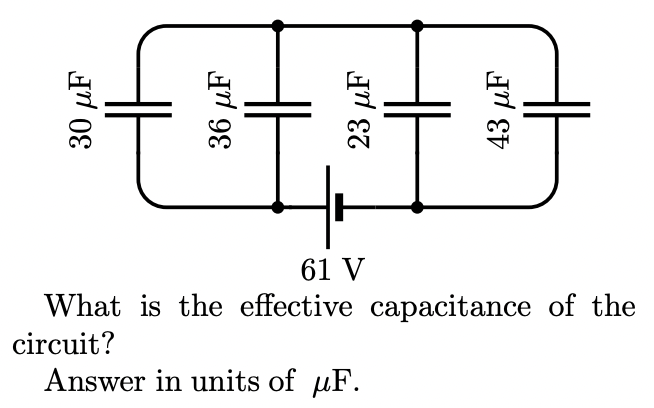 Solved What is the effective capacitance of the circuit? | Chegg.com