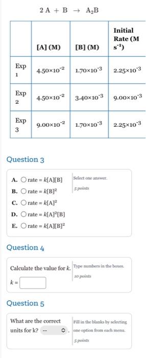 Solved 2 A+B→A2 B Question 3 Question 4 \begin{tabular}{l|l} | Chegg.com