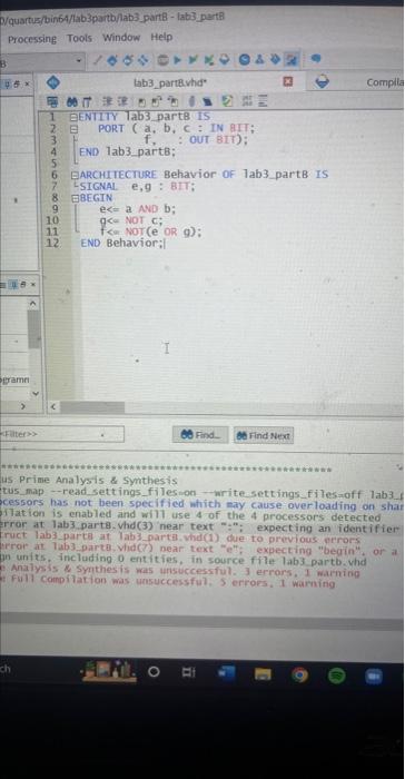 Solved im having to code in VHDL and i dont know what is | Chegg.com