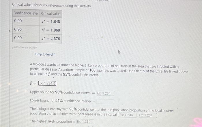 Solved Critical values for quick reference during this | Chegg.com