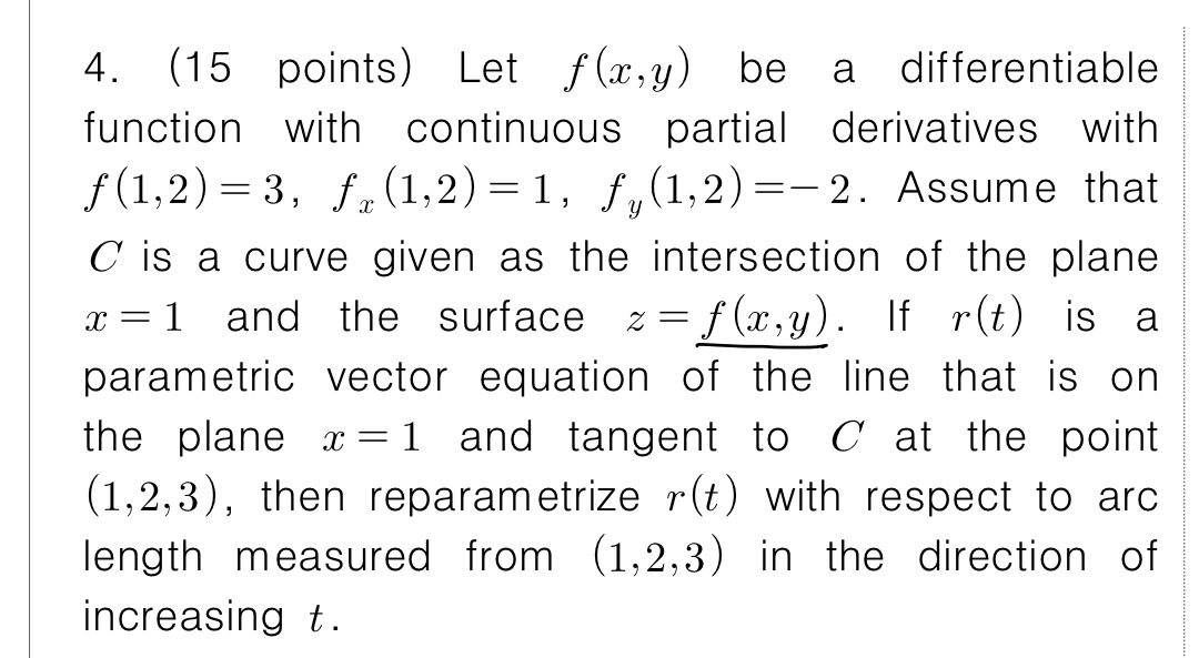 Solved (15 ﻿points) ﻿Let f(x,y) ﻿be a differentiablefunction | Chegg.com