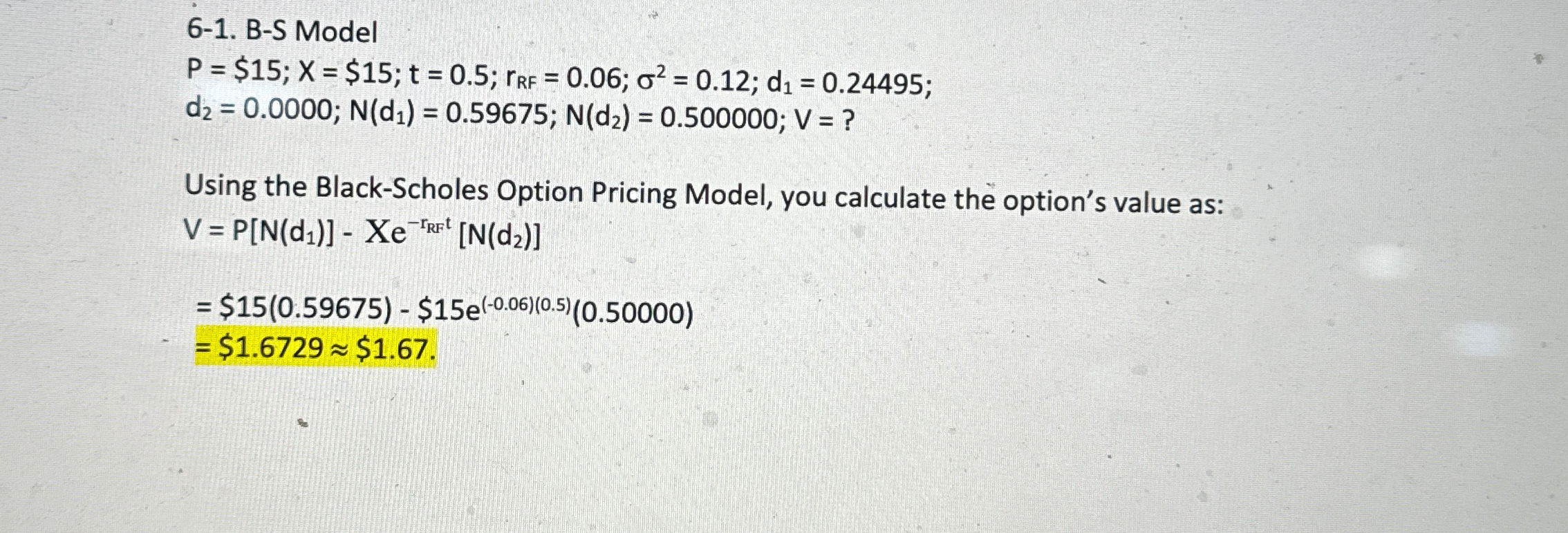 Solved 6-1. ﻿B-S | Chegg.com