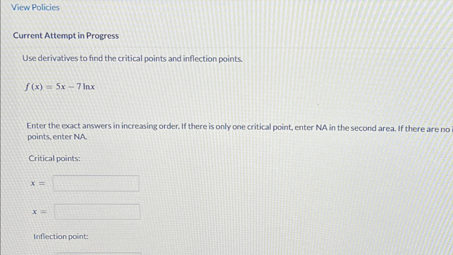 Solved View PoliciesCurrent Attempt in ProgressUse | Chegg.com