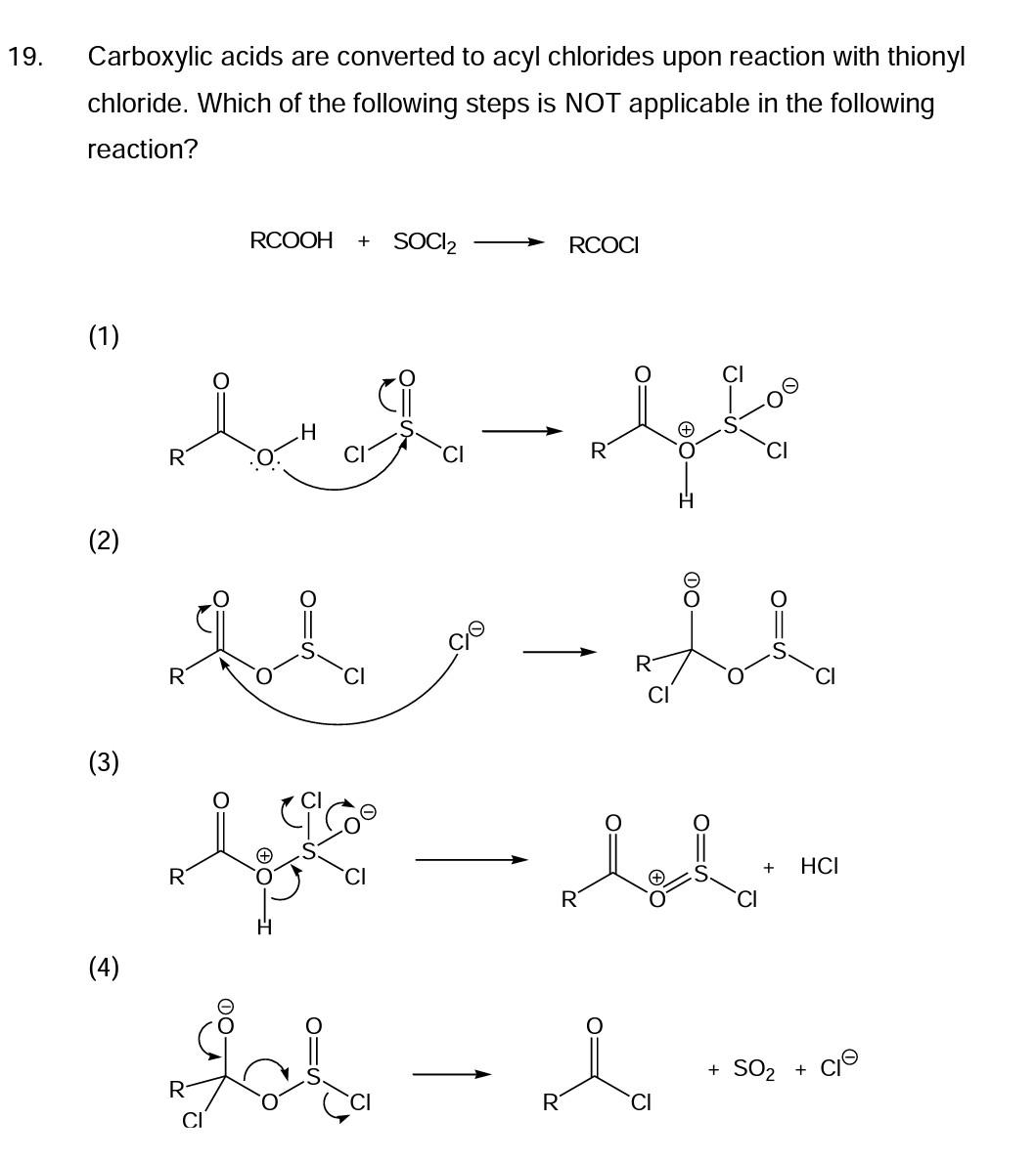 Solved Carboxylic acids are converted to acyl chlorides upon | Chegg.com