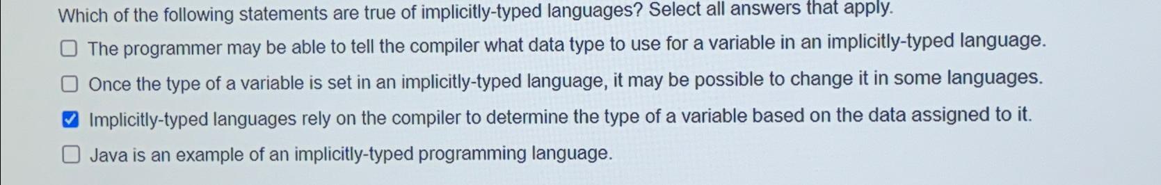 Solved Which of the following statements are true of | Chegg.com
