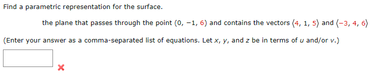 Solved Find a parametric representation for the surface.the | Chegg.com