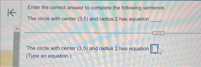 Solved Enter the correct answer to complete the following | Chegg.com