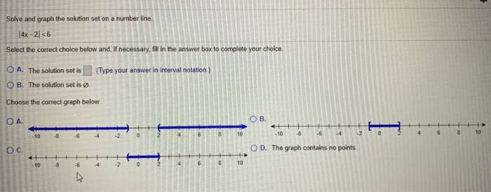 Solved Solve and graph the solution set on a number line | Chegg.com
