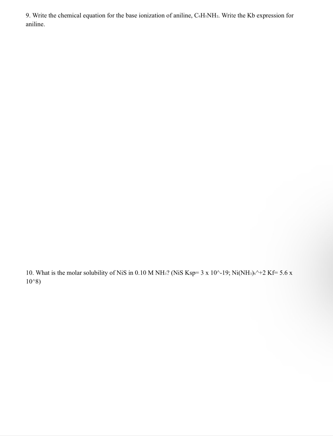 Solved Help me solve question 9 ﻿and 10 ﻿show all work and | Chegg.com