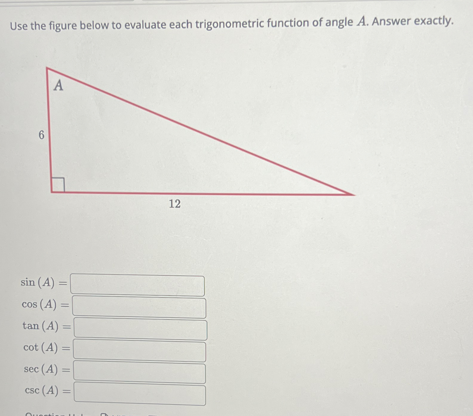 Solved Use the figure below to evaluate each trigonometric | Chegg.com