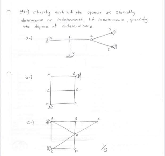 Solved Classify each of the systems as statically | Chegg.com