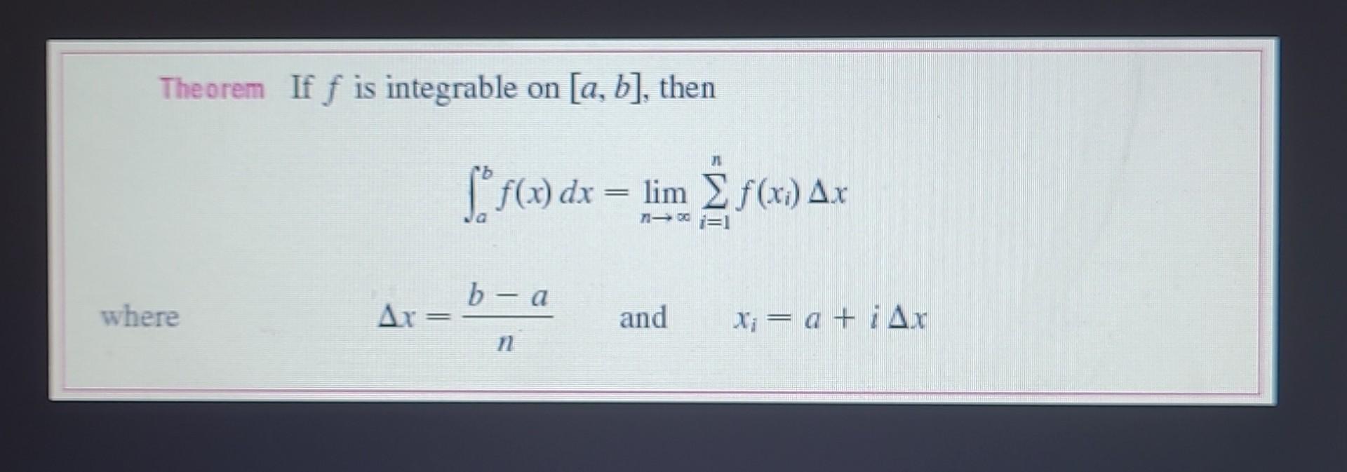 Solved Use the form of the definition of the integral given | Chegg.com