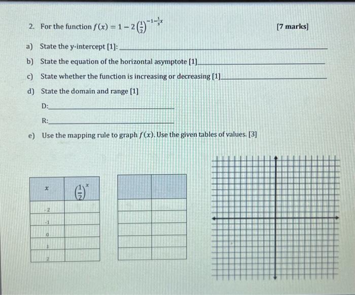 Solved 2. For the function \\( | Chegg.com